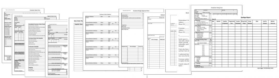 Embroidery Business Forms and Tools - Embroidery Industry Expert | The ...